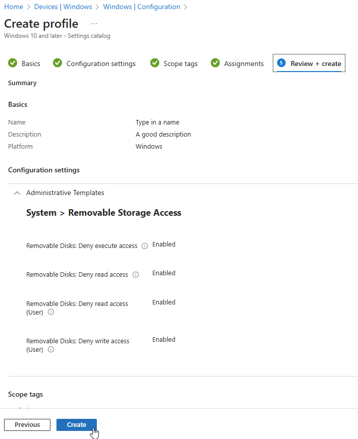 STOP users accessing USB Removable storage drives in Intune ...